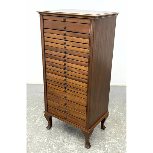 Vintage Thin Multi Drawer Record File Cabinet. Tindale Cabinet Co.