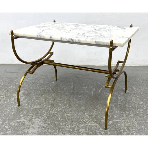 Marble Top Brass Italian Style Side Table. Unique Design. Stylish ...