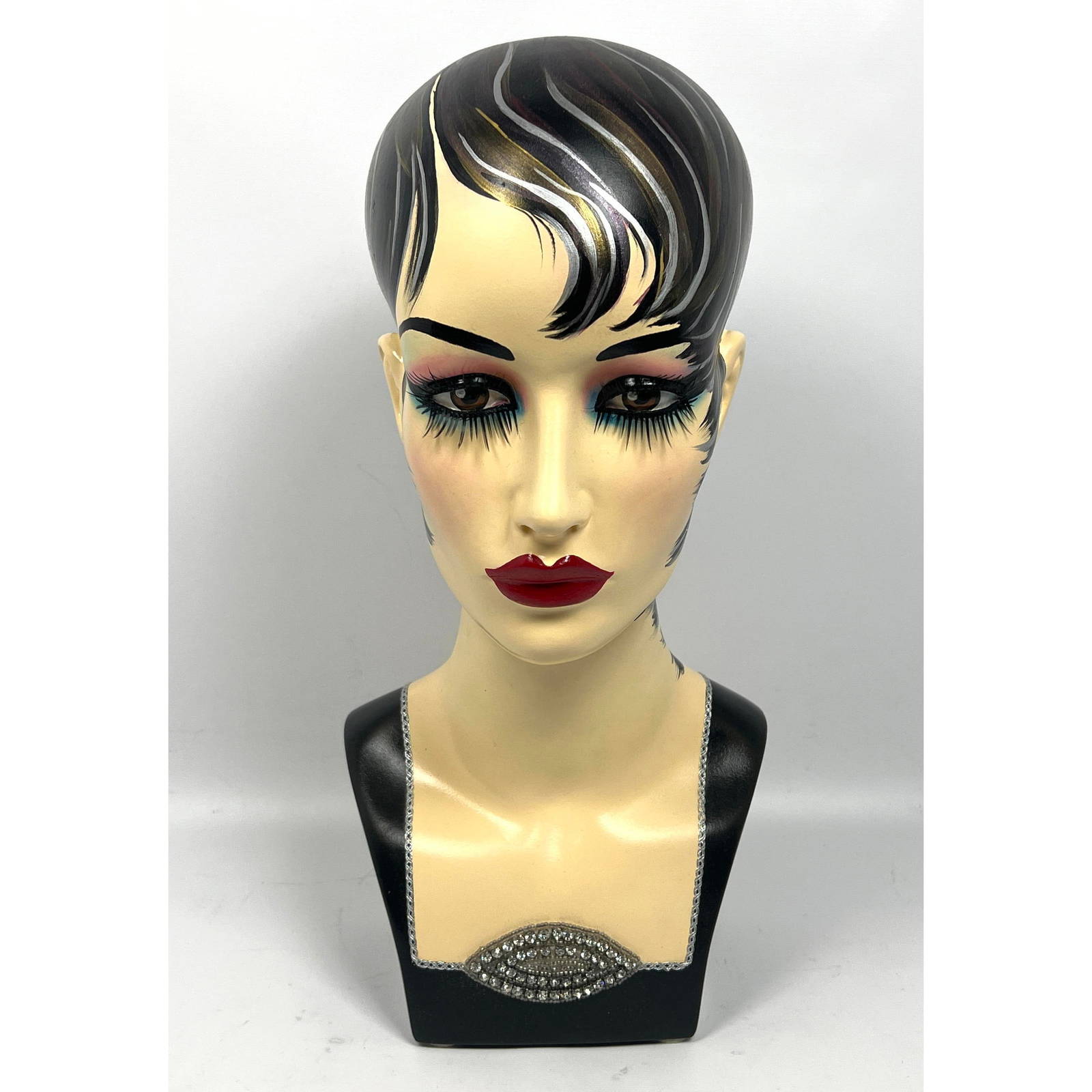 Alba 07 Painted Mannequin Head. Composition Material. Signed. Auction