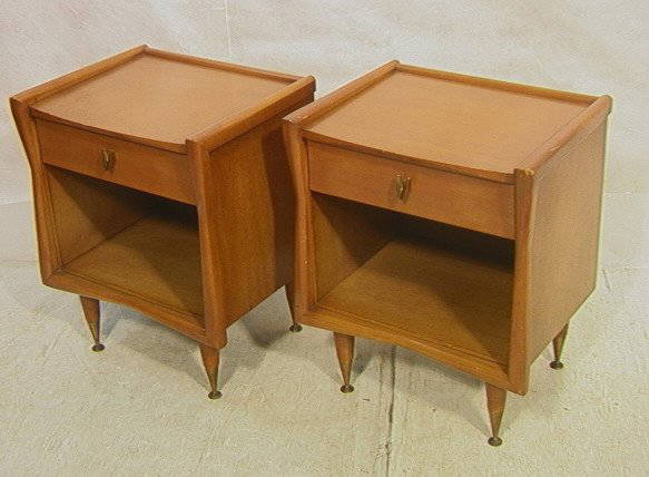 Pr American Modern Bleached Mahogany. Beveled Fro