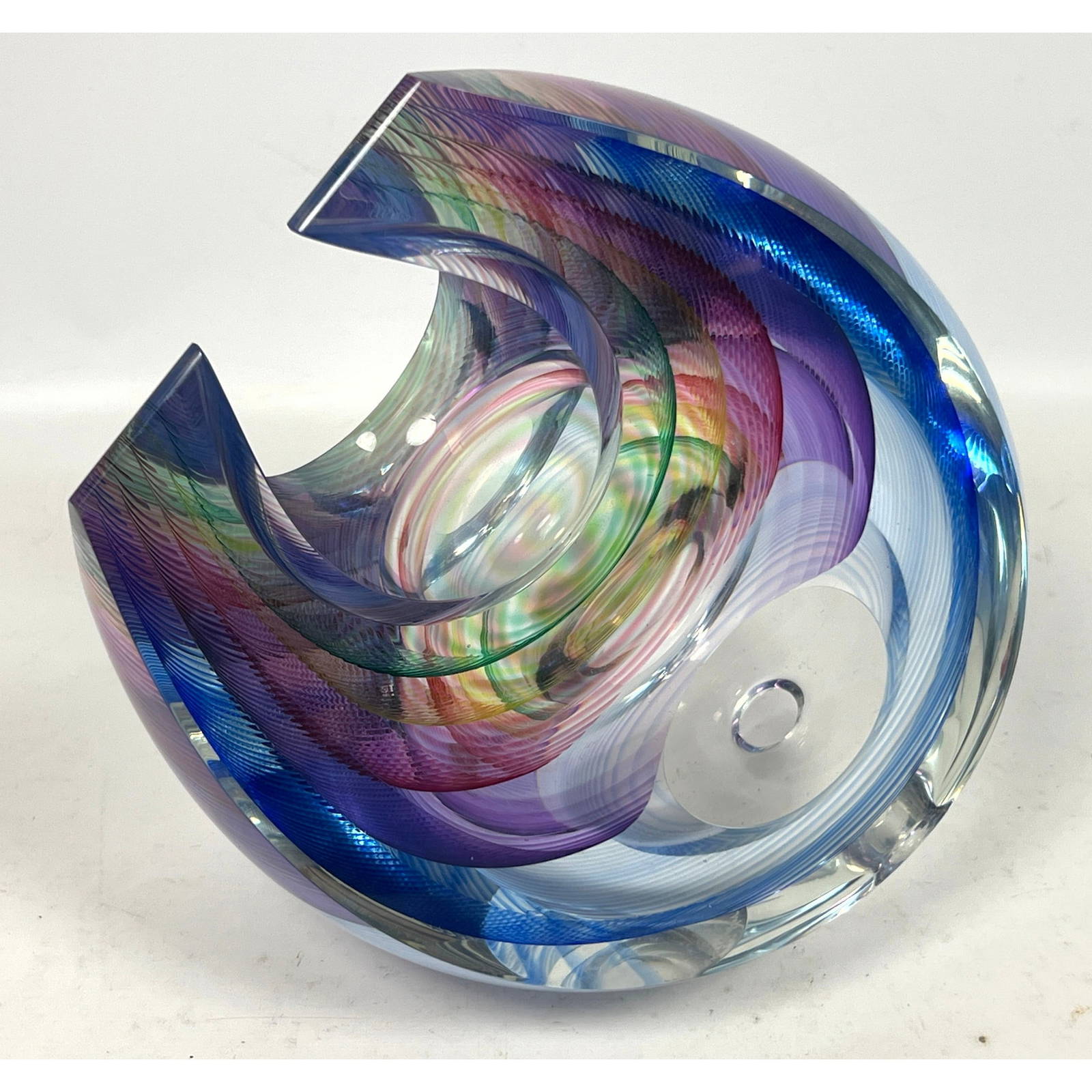 Kit Karbler American Studio Art Glass Sculpture. Colorful Cased Glass ...
