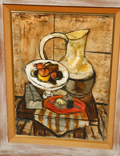 Maurice Verrier Oil Painting. Still Life Pitcher