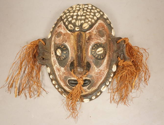 African Tribal Mask. Made Of Genuine Turtle Shell