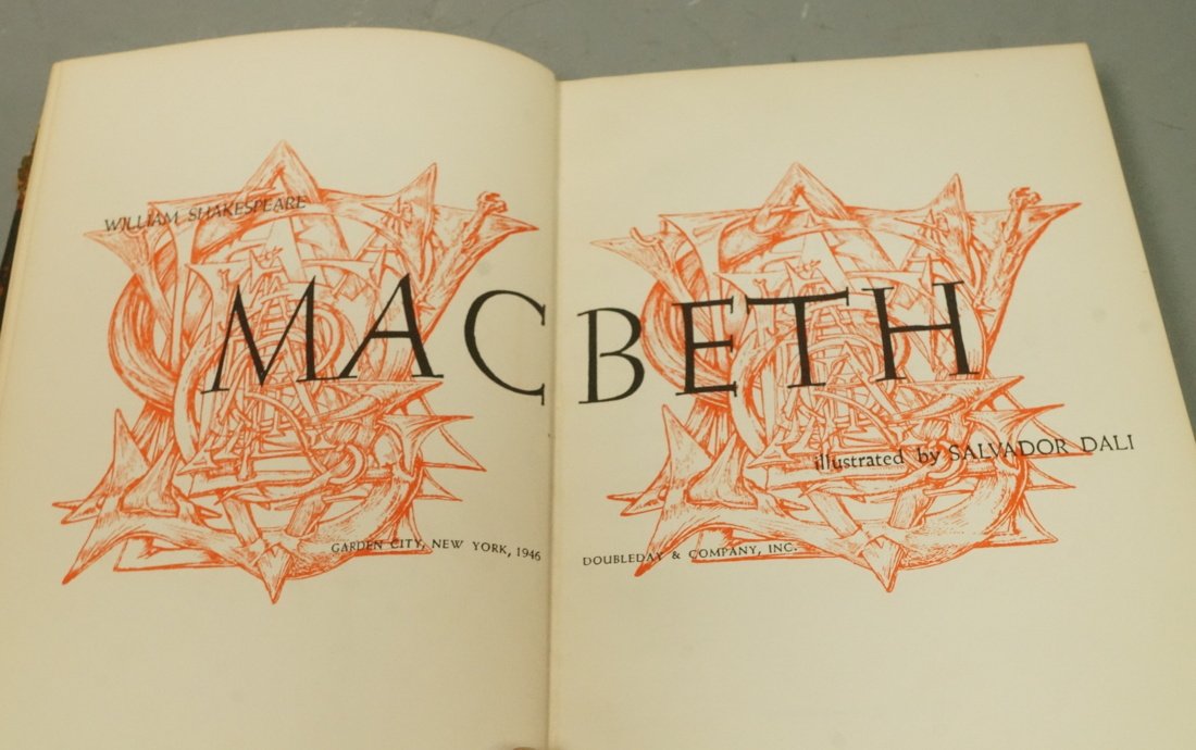 Salvador Dali Macbeth Illustrated Book. Shakespea