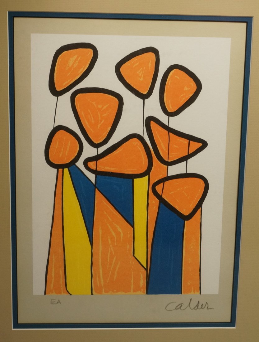 ALEXANDER CALDER Print. E/A; Pencil signed