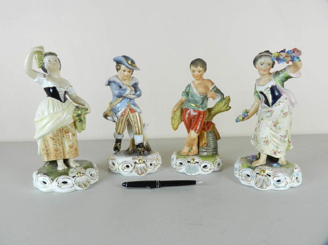 Four Royal Crown Derby Season Figurines