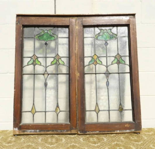 Pair Of Art Nouveau Flanking Windows