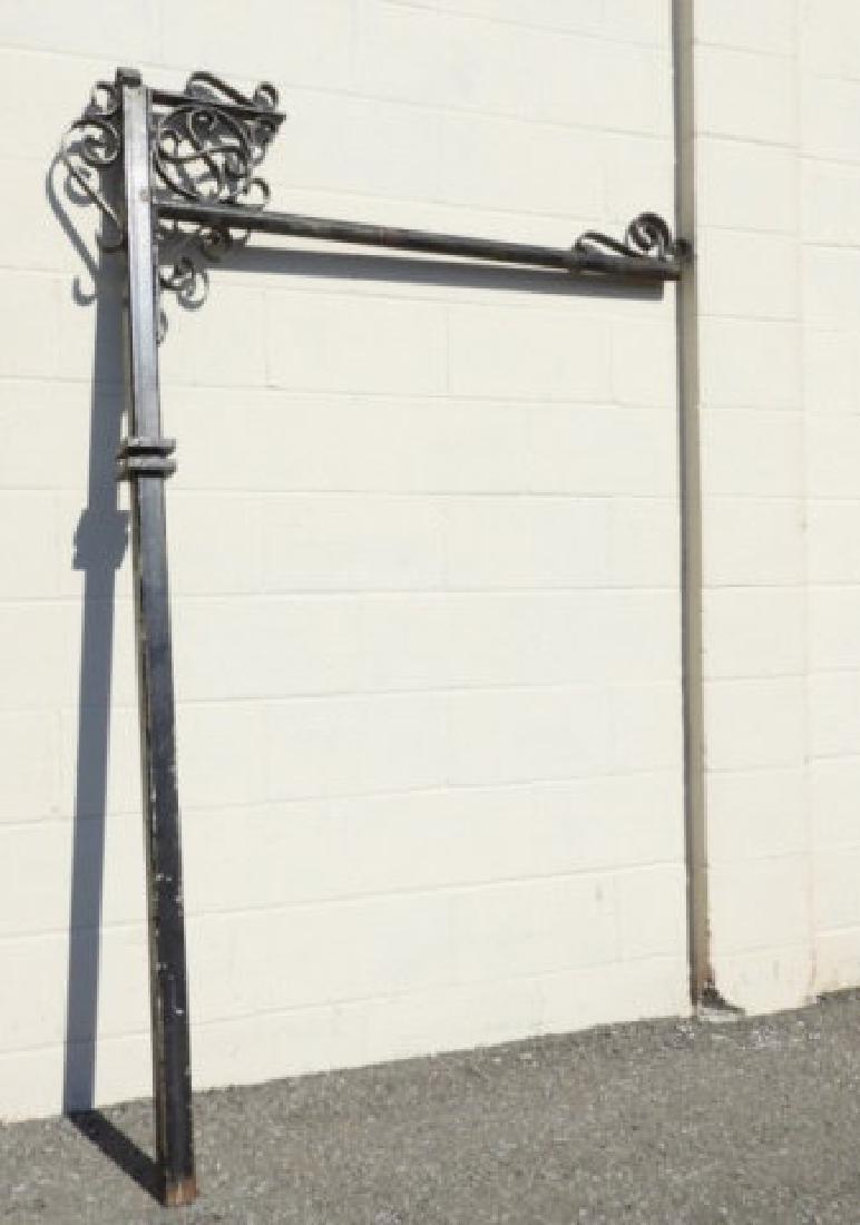PAINTED WROUGHT IRON & STEEL SIGN POST
