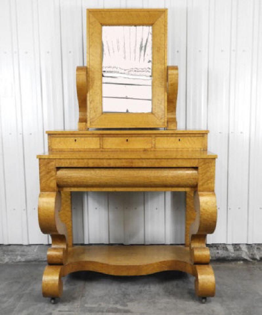 MAGNIFICENT AMERICAN BIRDSEYE MAPLE DRESSING TABLE