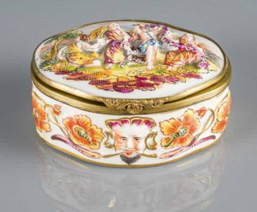 Antique Capodimonte Porcelain Box