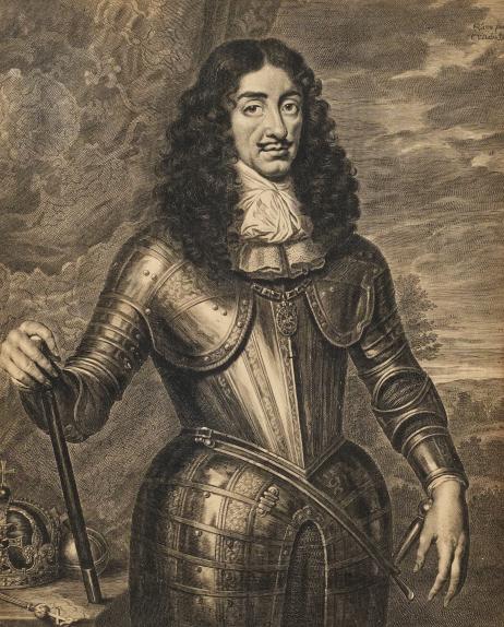Rare Engraving, King Charles Ii, Circa 1666