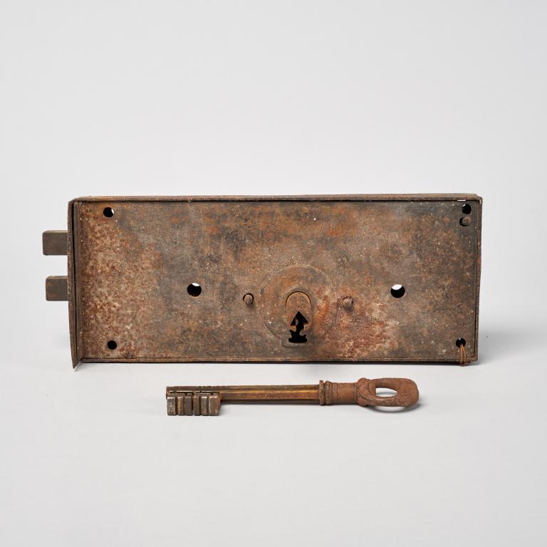Large Antique Door Lock & Key