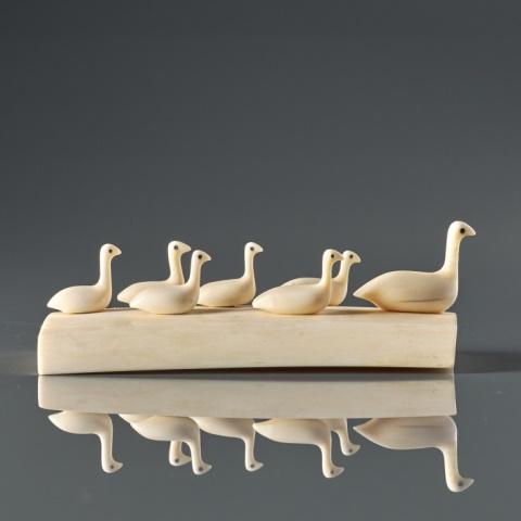 Unidentified Artist, Miniature Goose Family