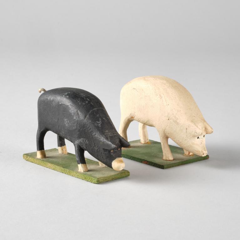 Folk Art Carvings Of Pigs
