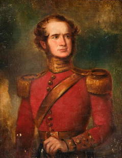 Portrait Of A British Military Officer Oil Painting
