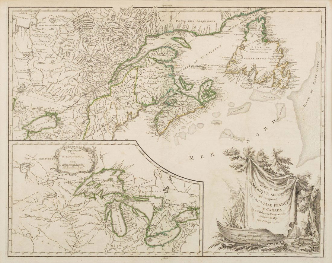 18th C. First Edition New France Trading Routes