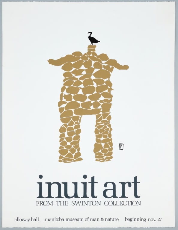Vintage Inuit Art Exhibition Poster Auction