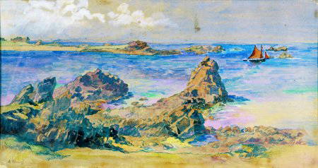 Alexandre Nozal (1852 1929) Bord De Mer À Saint B