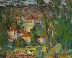 Louis Joseph Lepine (1867 1943) Vue D'un Village Hu