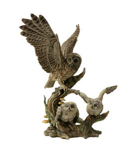 Boehm Porcelain Spotted Owls