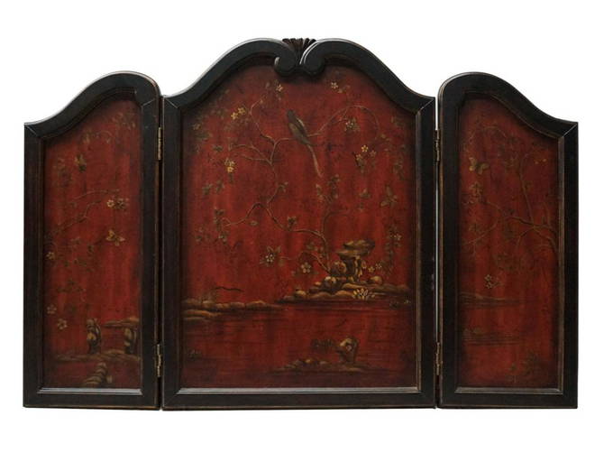 Painted Wood Fireplace Screen