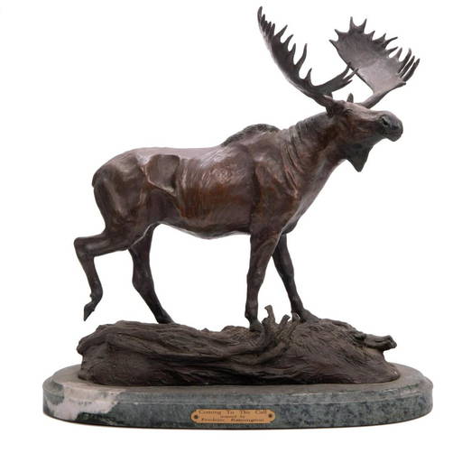 ROY HARRIS BRONZE FIGURE OF A MOOSE - Apr 16, 2022 | Steven's Art ...