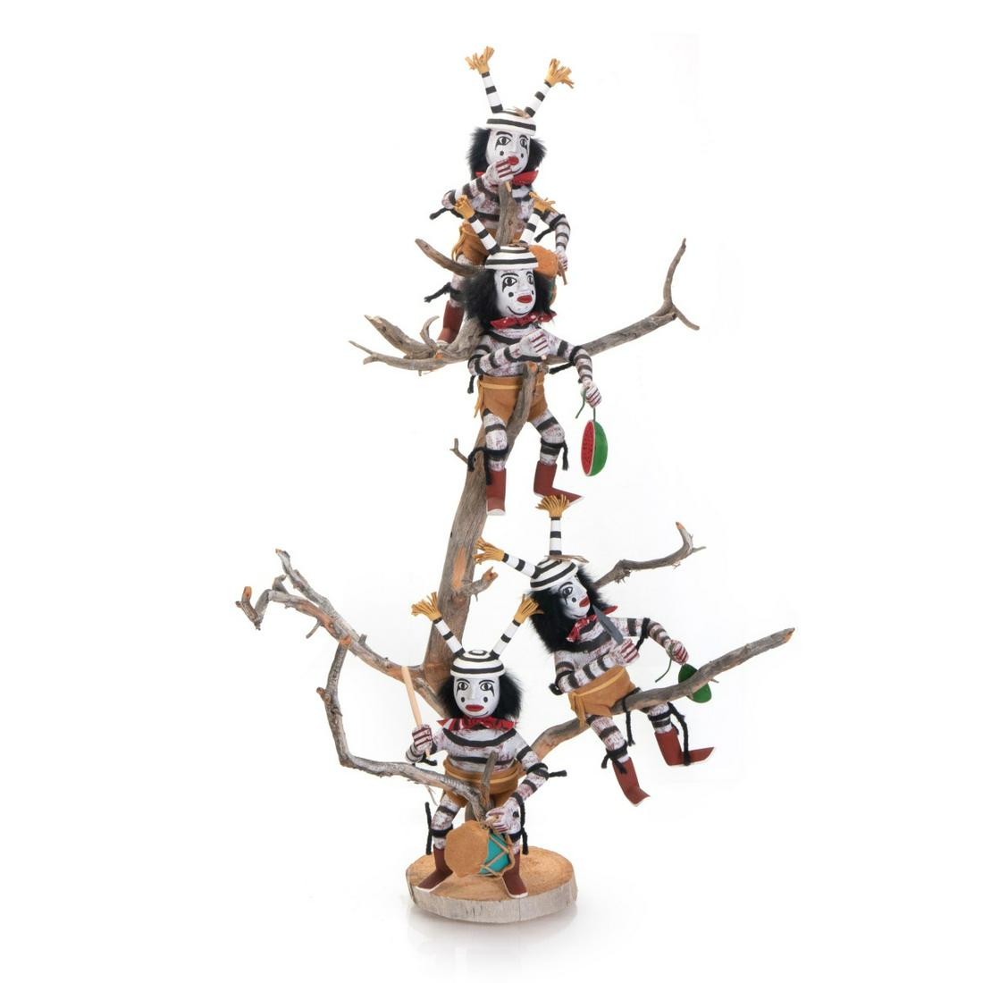 Hopi Kachina Dolls Clowns (koshare) Tree