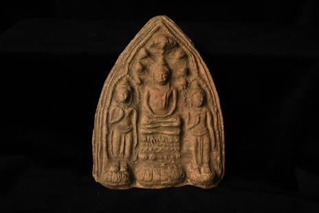 Early Burmese "pyu" Clay Tablet. More Than 1,000 Years Old.