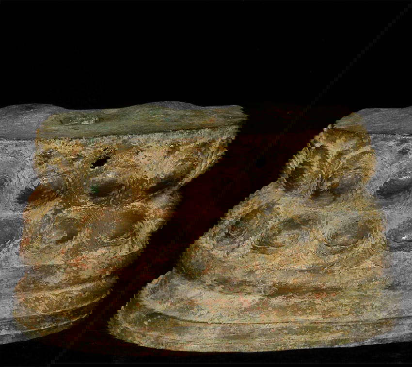 Ancient Indian Statue Base/stand, 4.75" Tall Auction