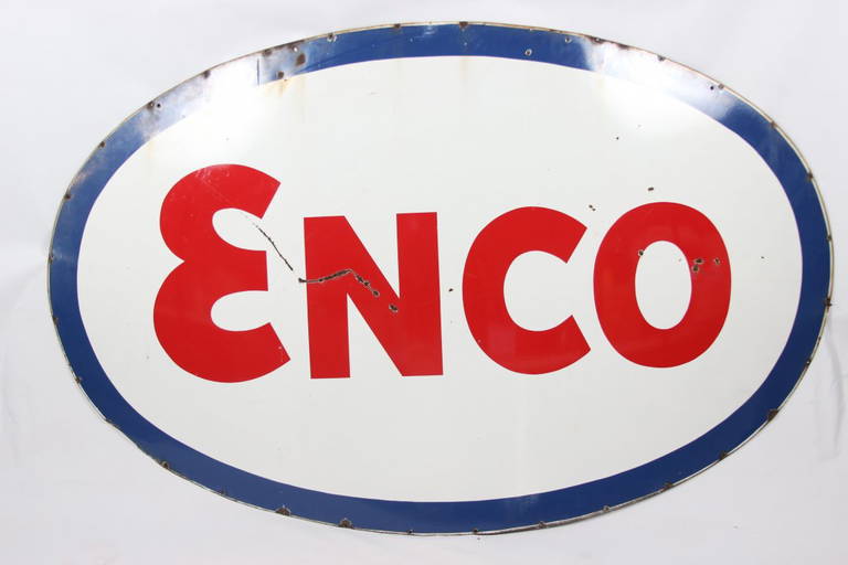 Enco Porcelain Dealership Sign