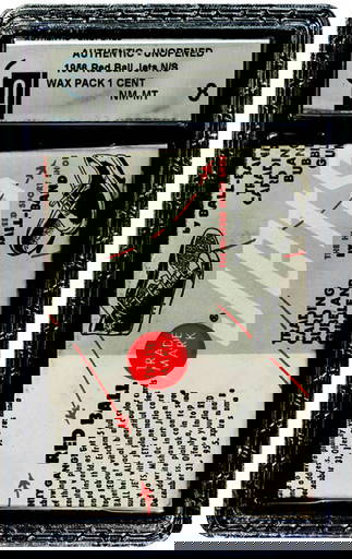 1956 Bazooka Gum Co. Red Ball Jets 1 Cent Wax Pack