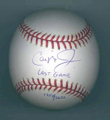 Cal Ripken Jr. "last Game" Signed Ball Psa/dna
