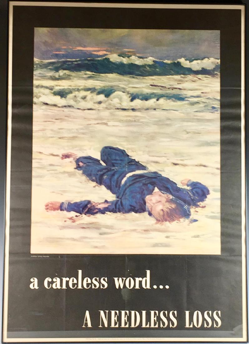 Original World War II Military Poster C. 1940's