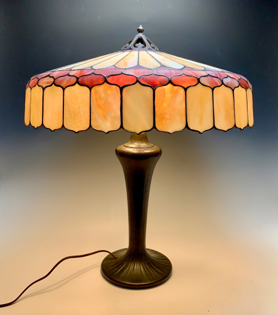 Sgd Handel Leaded Glass Table Lamp C. 1920's