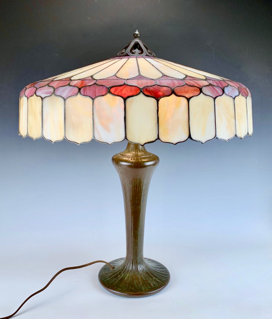 Sgd Handel Leaded Glass Table Lamp C. 1920's