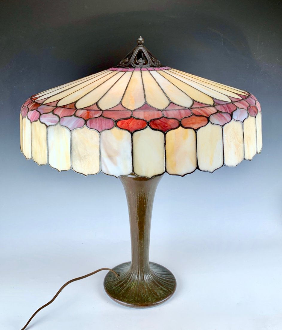 Sgd Handel Leaded Glass Table Lamp C. 1920's