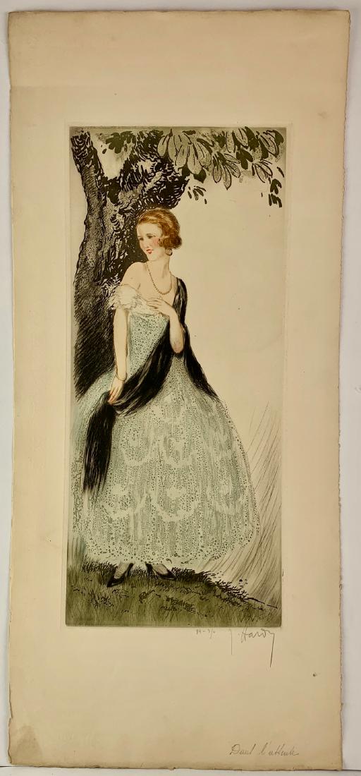 Original Art Deco Etching Sgd J. Hardy C. 1920's