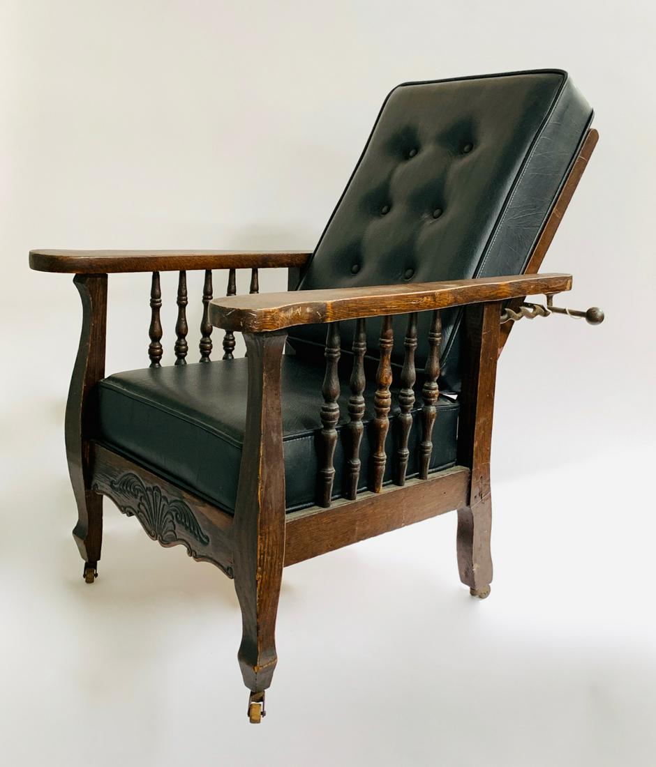 Oak Morris Chair, Salesman Sample, Child Size