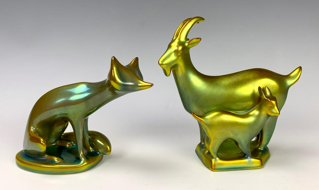 2 Zsolnay Eosin Animal Figurines - Feb 09, 2020 | Treasureseeker ...