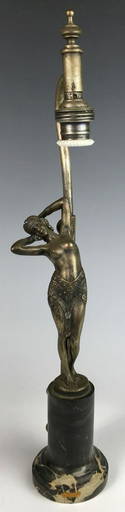 Demetre Chiparus Bronze "dancer" Lamp