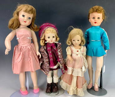 Three (3) Vintage Hard Plastic Dolls