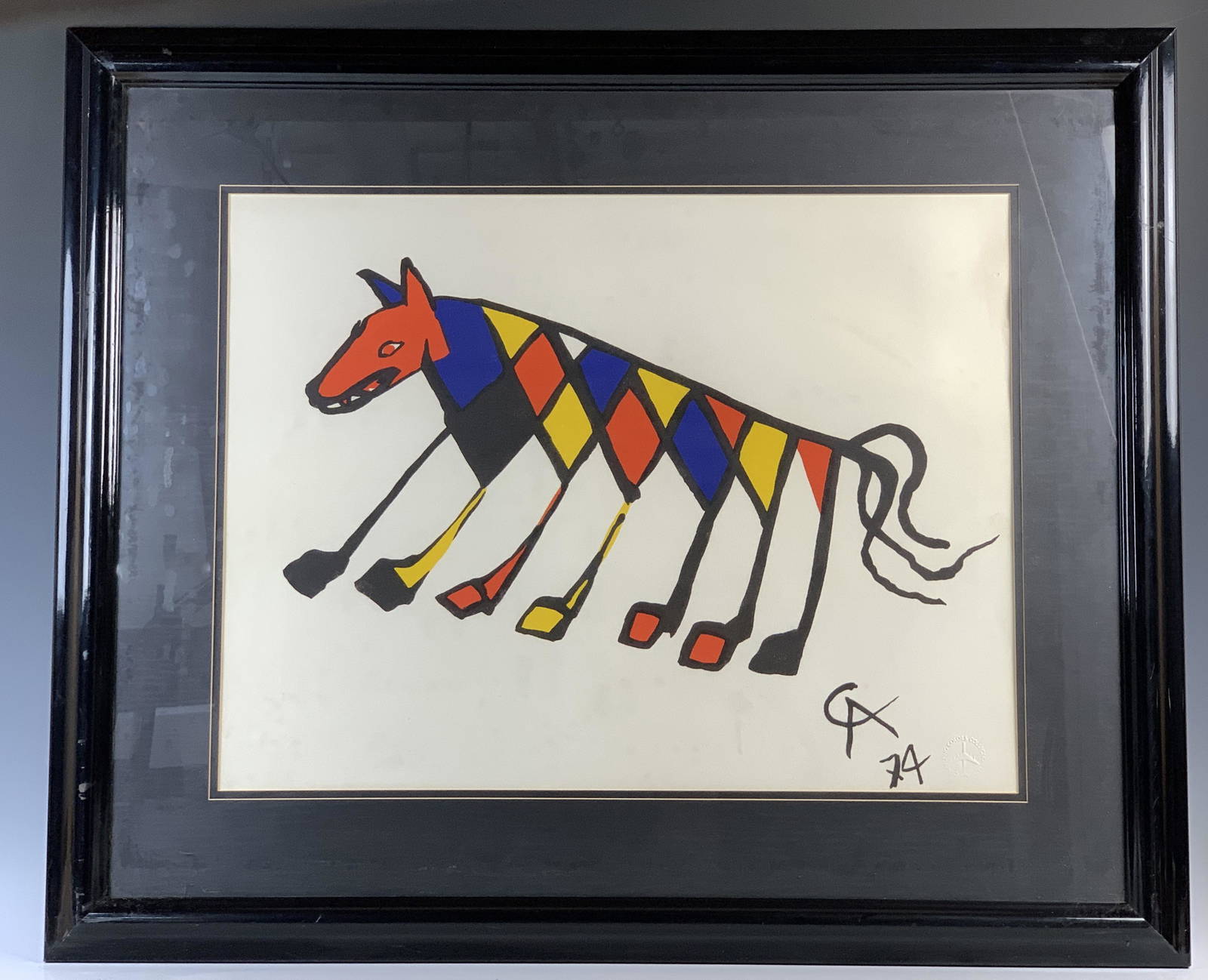 Alexander Calder Lithograph Print 7 Legged Dog Auction