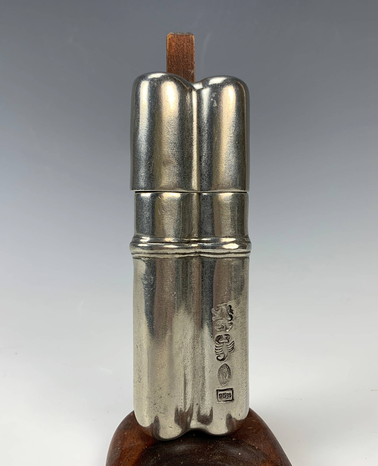 Sterling Silver Flask & Cigar Holder Auction