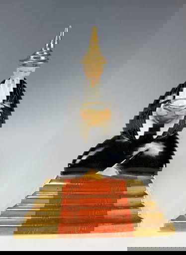 Robj Paris Gold Polychrome Asian Man Perfume Lamp