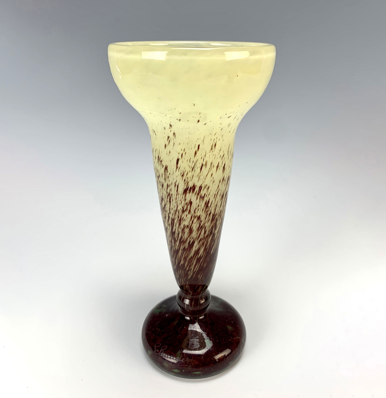 Schneider Art Deco Art Glass Vase Auction