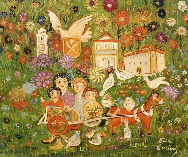 Emile Crociani B1902 French Italian Oil Painting