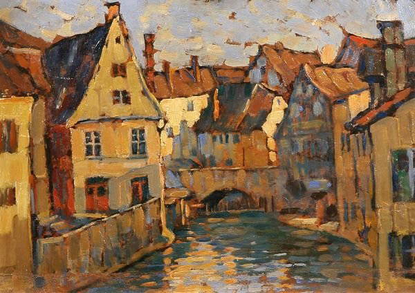 Dutch Impressionist 19th C Oil Painting