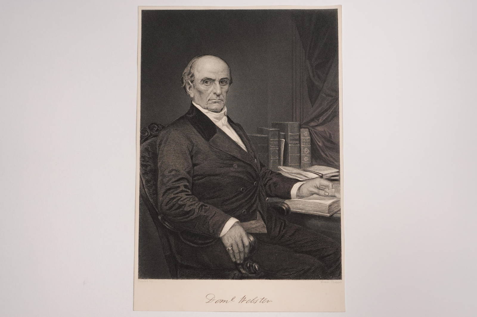 AN ENGRAVING AND CUT SIGNATURE OF FORMER UNITED STATES SECRETARY OF ...