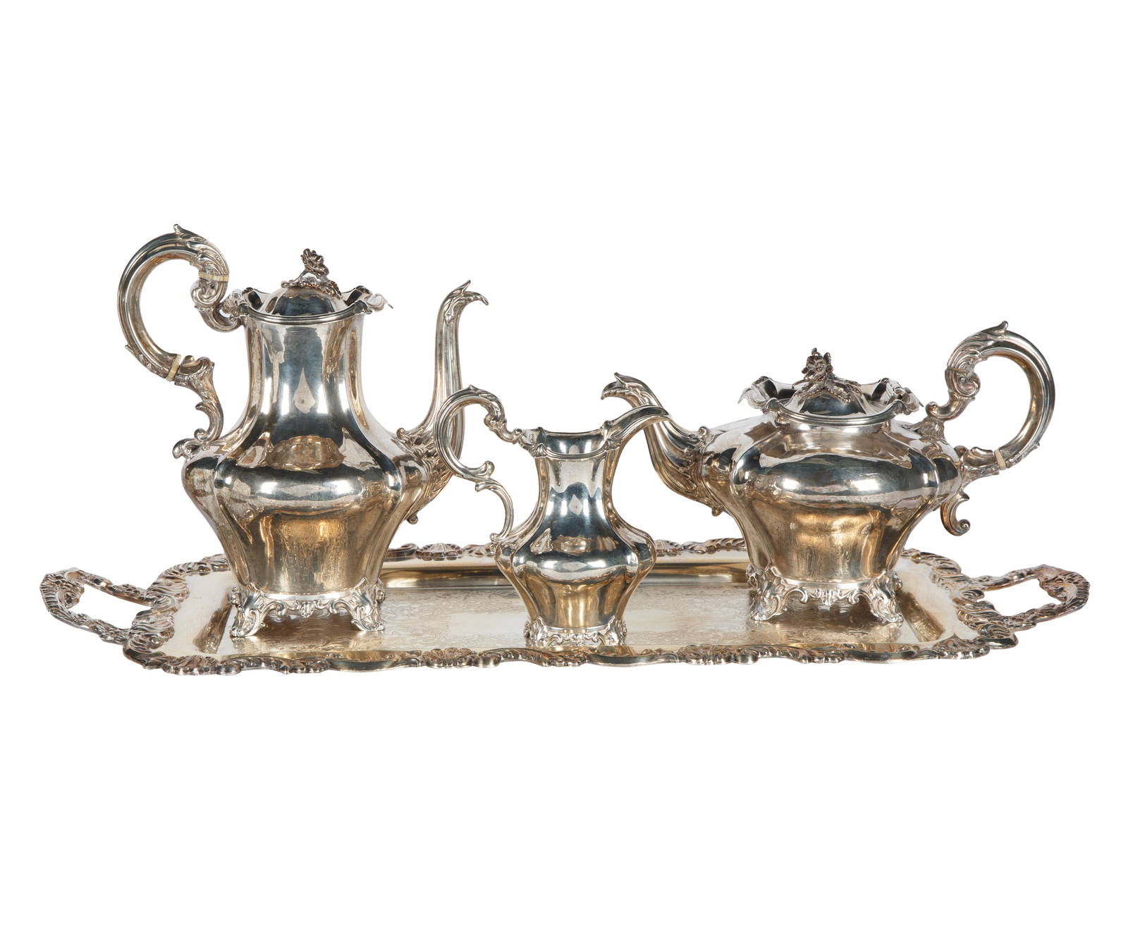 English Four-piece Sterling Silver Service, Charles Rawlings And George ...