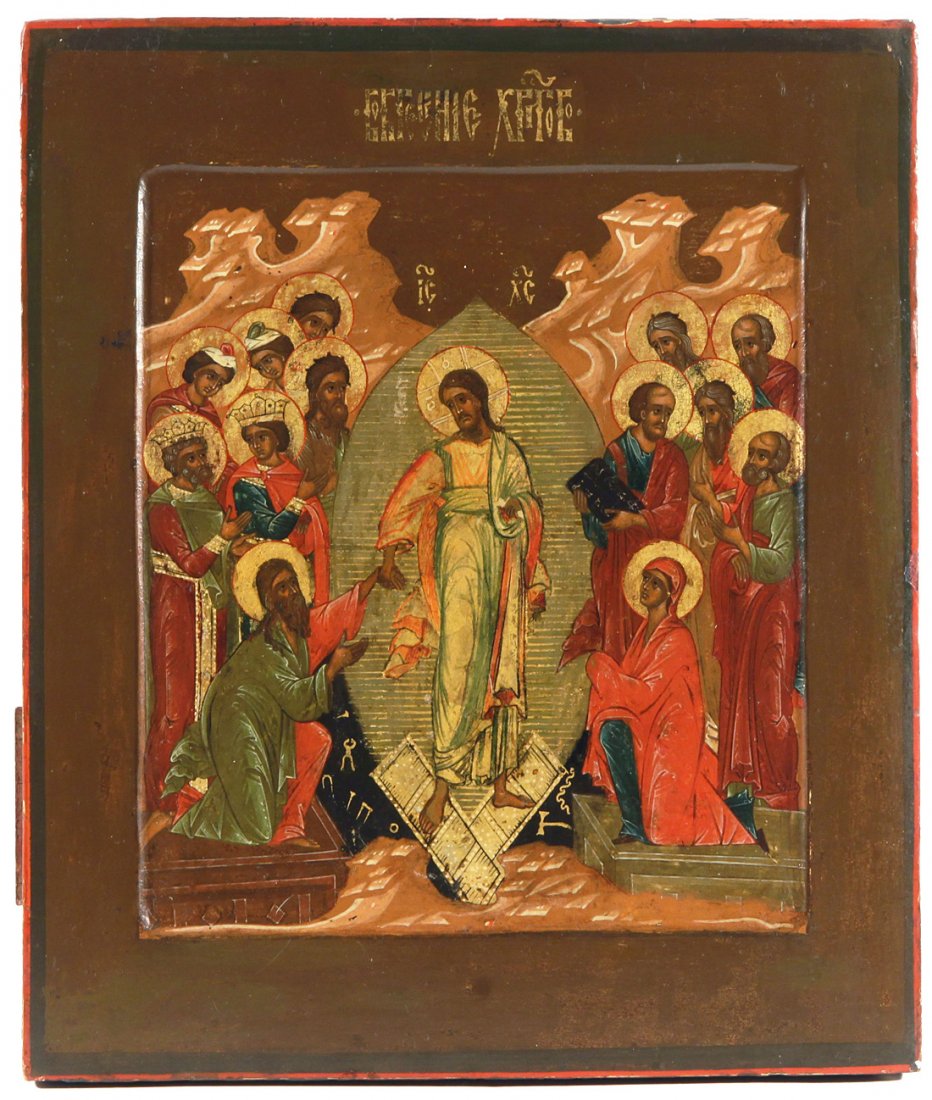 A RUSSIAN ICON OF THE RESURRECTION OF CHRIST, CIRCA